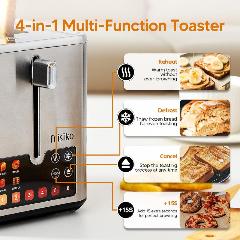 Best 2 Slice Touch Screen Toaster | Digital Stainless Steel Toaster ...