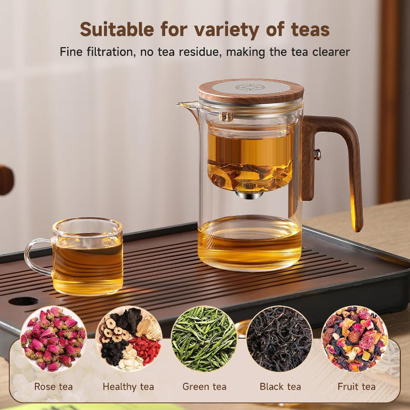 Magic Glass Teapot with Magnetic Infuser - Borosilicate Tea Kettle ...