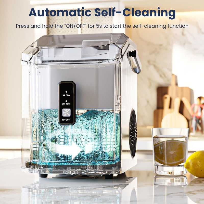 Nugget Ice Maker Countertop 35lbs Per Day – Portable Sonic Ice Machine ...