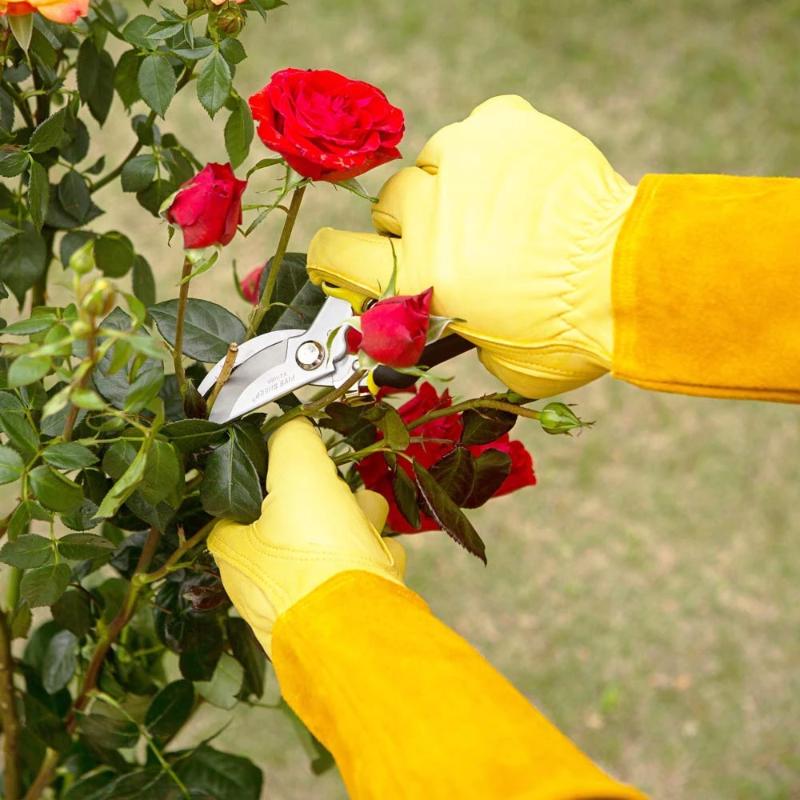 Long Gardening Gloves Thorn-Proof Gauntlet | Rose Pruning Gloves ...