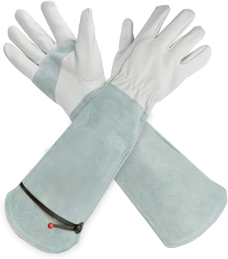Rose Pruning Gloves | Heavy Duty Leather Gloves for Hand Protection ...